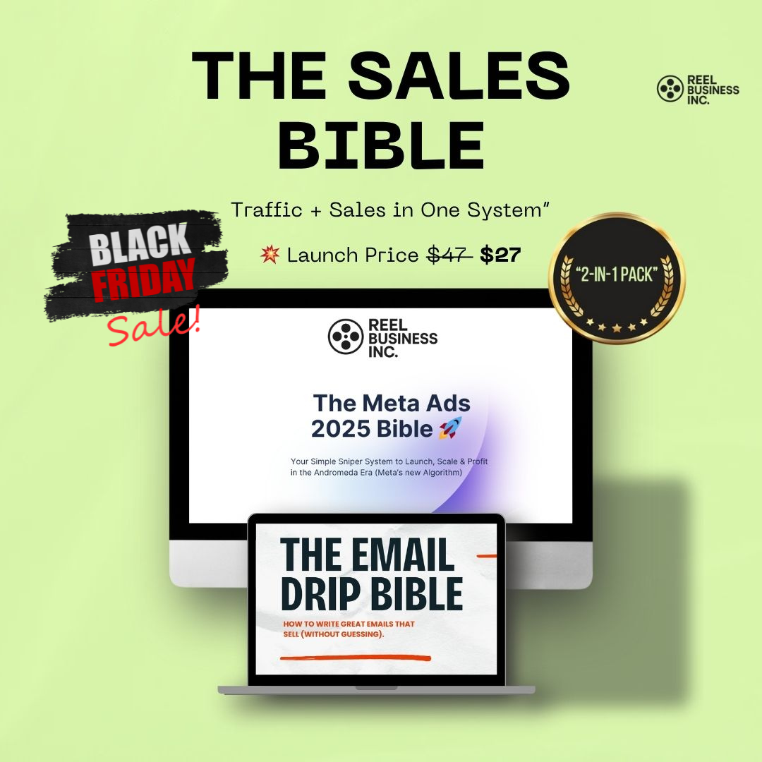 The Sales Bible: Meta Ads 2025 + Email Drip Bibles (2-in-1 Pack) – Reel ...